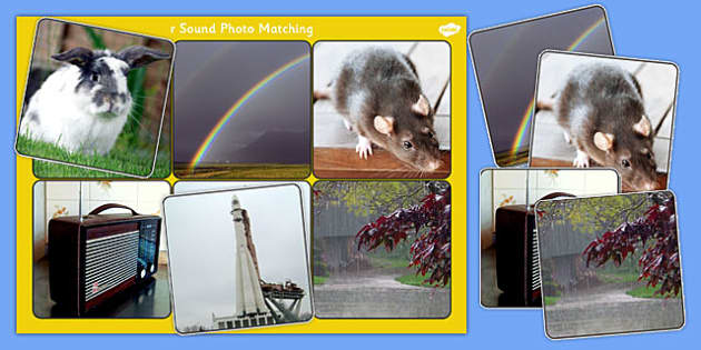 Initial r Sound Photo Matching Board and Cards - Twinkl