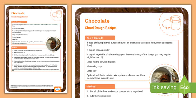 Chocolate Cloud Dough Recipe | Sensory Play | Twinkl