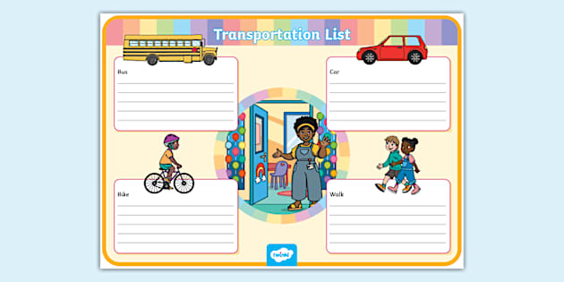 Transportation List Display Poster (teacher made) - Twinkl