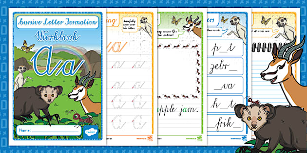 Cursive Letter Formation Workbook - Aa - Twinkl