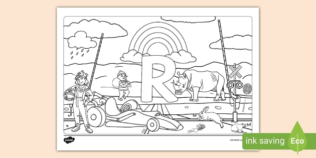 * NEW * R Sound Loaded Colouring Page (teacher made)
