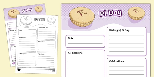 👉 Pi Day Fact File Template (teacher made) - Twinkl