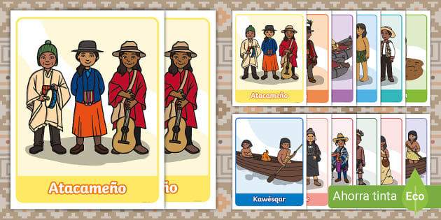 Memorice: Pueblos Originarios de Chile -Tamaño XL - Twinkl