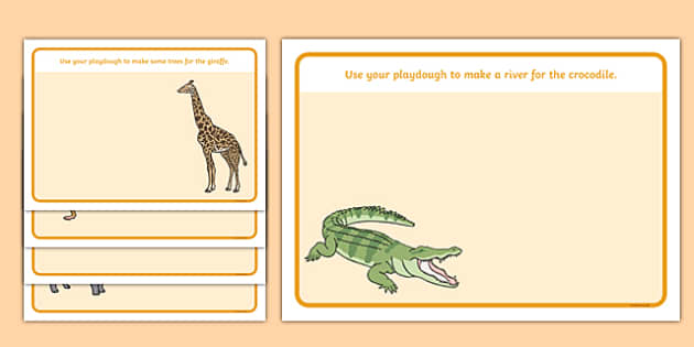 Crocodile Themed Playdough Mats (teacher made) - Twinkl