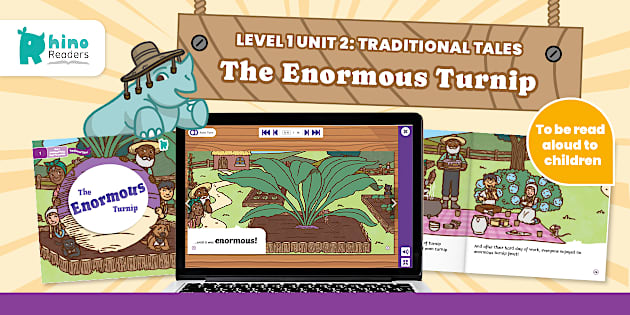 ‘The Enormous Turnip’ Phonics Ebook - Rhino Readers