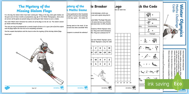 LKS2 Winter Olympics Maths Activity Pack