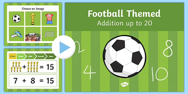 Football Themed Addition to 20 PowerPoint - Twinkl