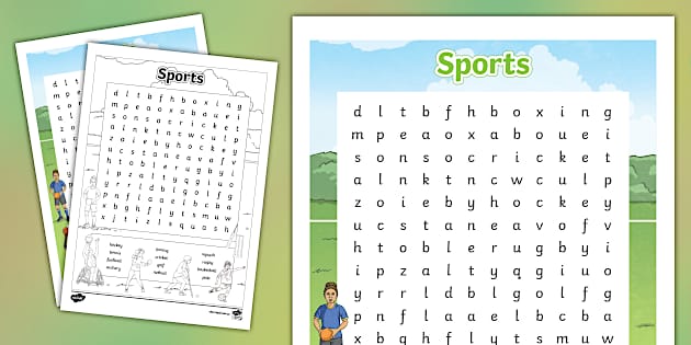 Sports Word Search