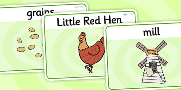 The Little Red Hen Basic Playdough Mats - the little red hen, little ...