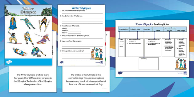 Winter Olympics Guided Reading Teaching Pack | Twinkl
