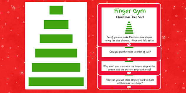 Christmas Tree Finger Gym for Early Years | Twinkl - Twinkl