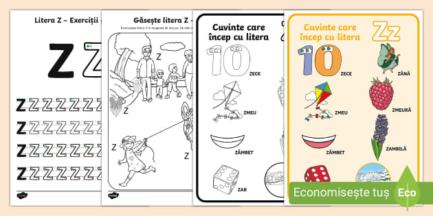 Litera Z – Pachet cu resurse pentru preșcolari - Twinkl