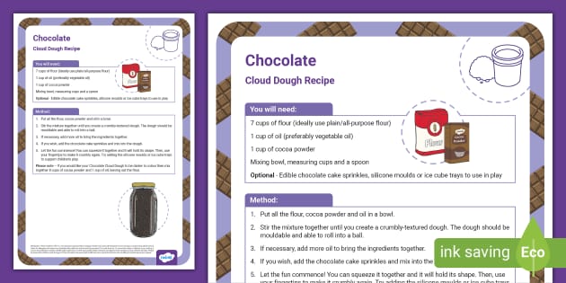 Chocolate Cloud Dough Recipe | Sensory Play | Twinkl