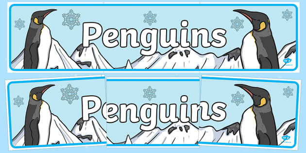 Penguins Display Banner (teacher made)