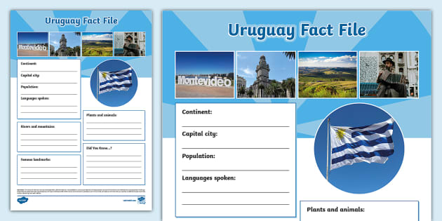 Uruguay Fact File Template (l'enseignant a fait) - Twinkl