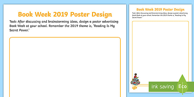 CBCA Book Week 2019 Poster Design Worksheet (Teacher-Made)