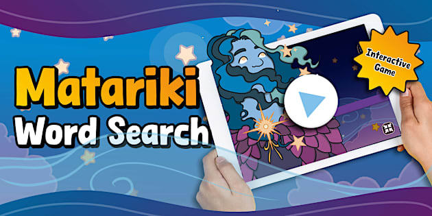 Twinkl Learn and Go: Interactive Matariki Word Search Year 0-2