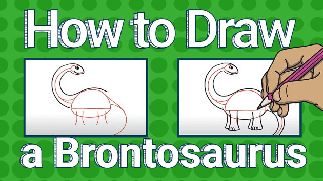 How to Draw a Brontosaurus | Twinkl Kid's TV (teacher made)