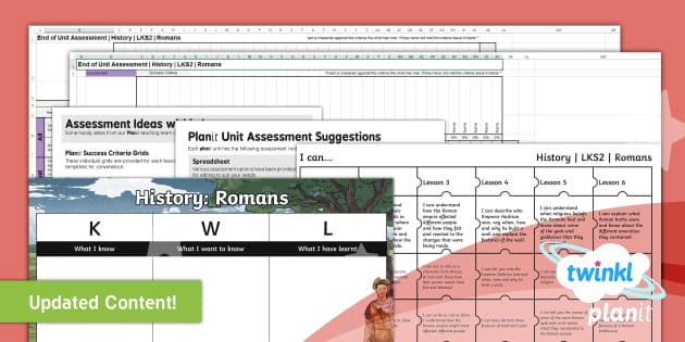 History: The Romans LKS2 Unit Assessment Pack (teacher made)