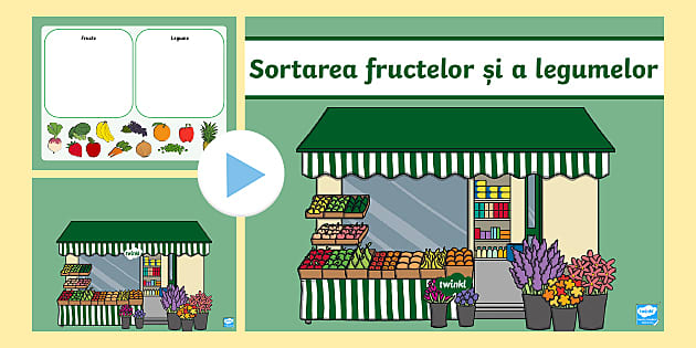 Fructe și legume – Joc de sortare PowerPoint - Twinkl