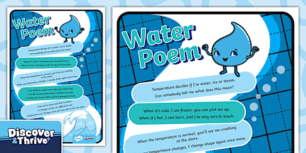 STEM (Materials) Water Poem (teacher made) - Twinkl