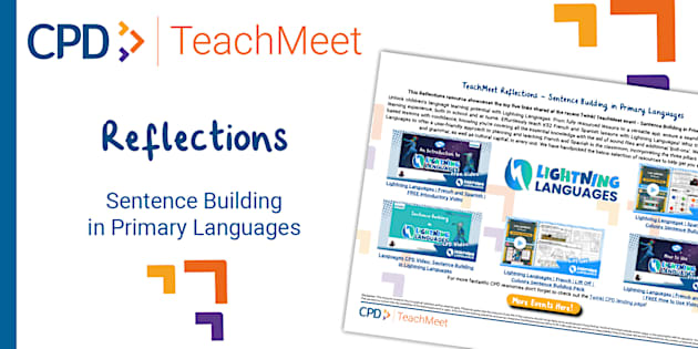 FREE! - TeachMeet Reflections - Sentence Building in Primary Languages FREE! - TeachMeet Reflections - Sentence Building in Primary Languages