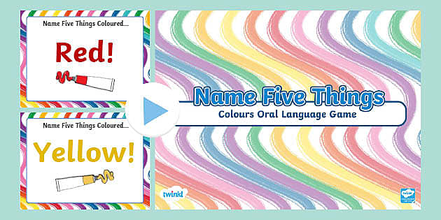 Name Five Things (Colours Oral Language Game) (teacher made)