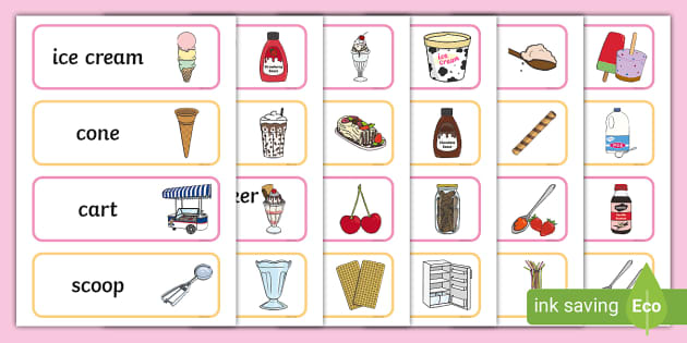 * NEW * Ice Cream Parlour Word Cards (teacher made) - Twinkl