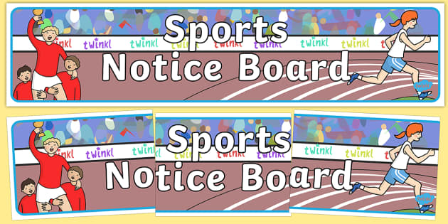 Sports Notice Board Display Banner - sports notice board, display banner