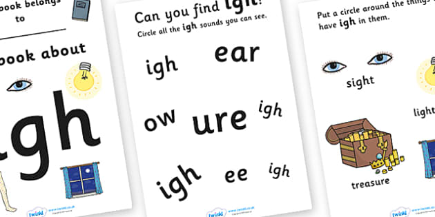 My Phase 3 Trigraph Workbook (igh) - Digraph Formation, Phase 3, phase ...