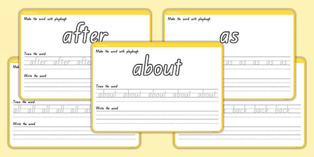 New Zealand Essential Spelling List 3 Playdough Mats