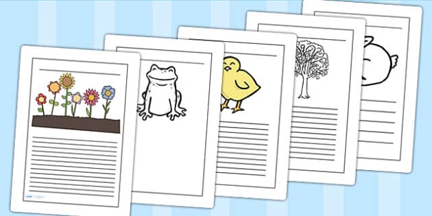 FREE! - Spring Writing Frames (teacher made) - Twinkl