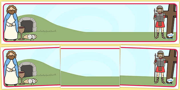 Easter Story Themed Editable Banner For Publisher - Twinkl
