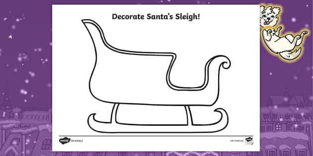 A Christmas Collar: Decorate Santa's Sleigh Worksheet