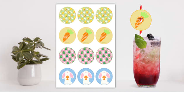 Printable Easter Straw Decorations | Twinkl Party - Twinkl