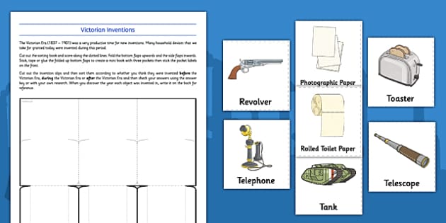 Victorian Inventions KS2 Sorting Activity Victorian Inventions KS2 Sorting Activity