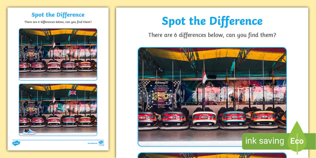 FREE! - Bumper Cars Spot the Difference (teacher made)