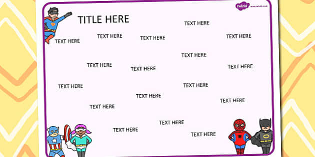 Superheroes Themed Editable Word Mat Hecho Por Educadores