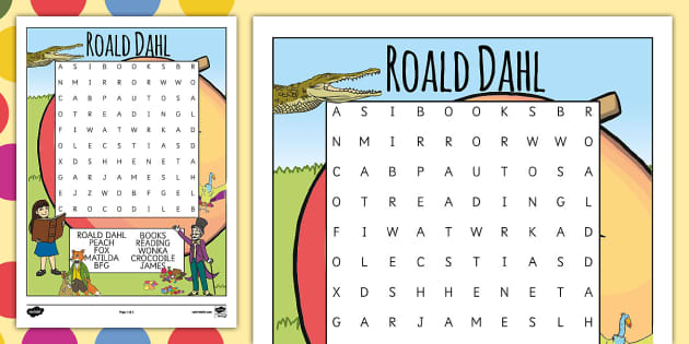 Roald Dahl Word Search (teacher made) - Twinkl