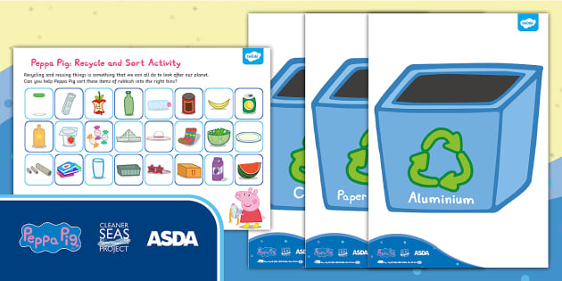 FREE! - Peppa Pig: Recycle and Sort Activity (teacher made)