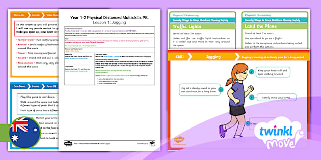 * NEW * Move PE Years 1-2 Physical Distanced Multiskills Lesson 1: Jogging
