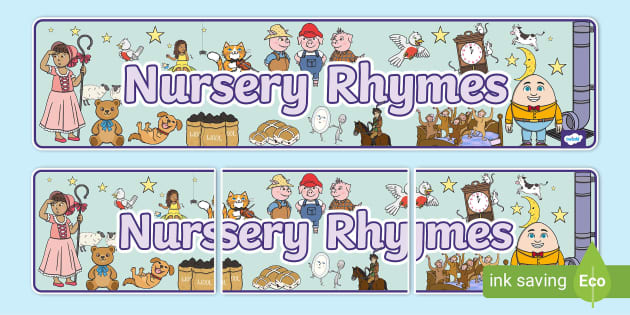 Nursery Rhyme Display Banner (teacher made) - Twinkl