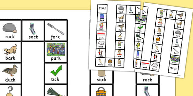 Final 'K' Sound Board Game (teacher made) - Twinkl