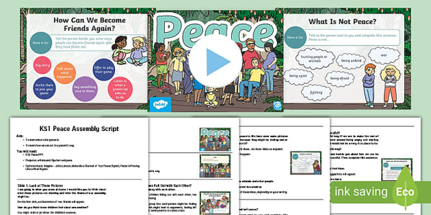 Peace Assembly Pack | Reflection for KS1 - Twinkl