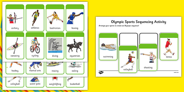 Olympic Sports Sequencing Activity (teacher made)