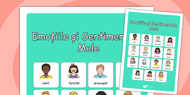 Emoțiile și sentimentele mele - Joc de vocabular - Twinkl