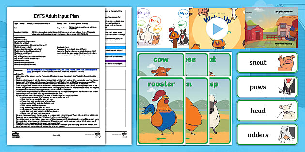 EYFS Bumble Farm: Describing Farm Animals Adult Input Plan and Resource ...