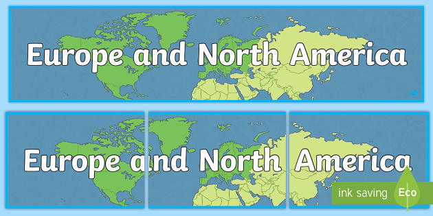 Year 5 AC Geography Europe and North America Display Banner
