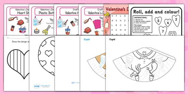 Valentine's Day Crafts for Kids - Resource Pack - Twinkl