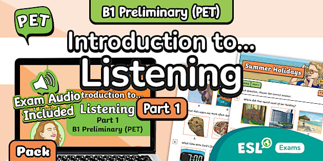 B1 Preliminary (PET) - Introduction to Listening Part 1